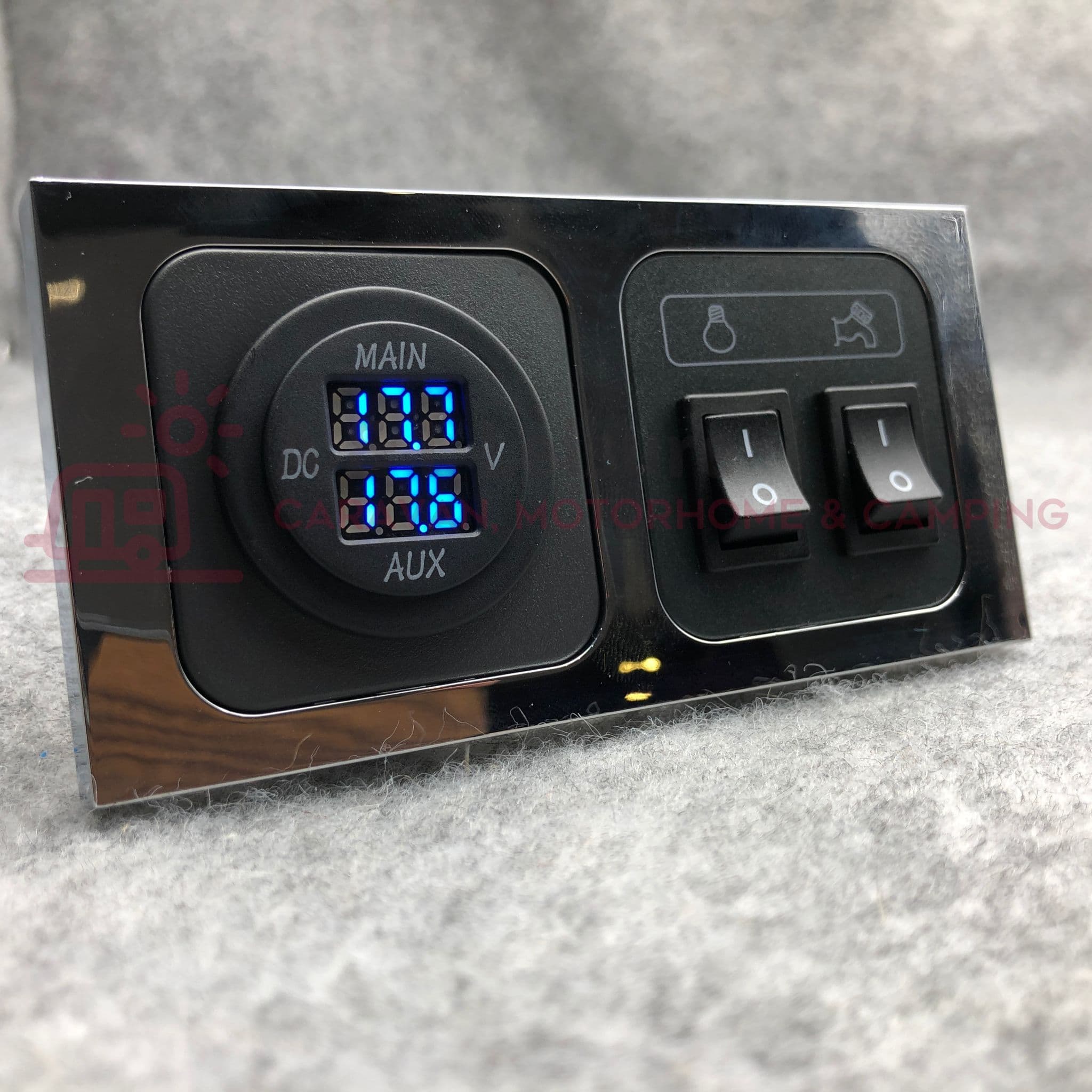 CBE C-Line Control Panel Twin Volt Meter Pump & Light Switch Gloss ...